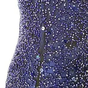 Scala | Dresses | Scala Gorgeous Beaded Blue Maxi Dress Gown | Poshmark